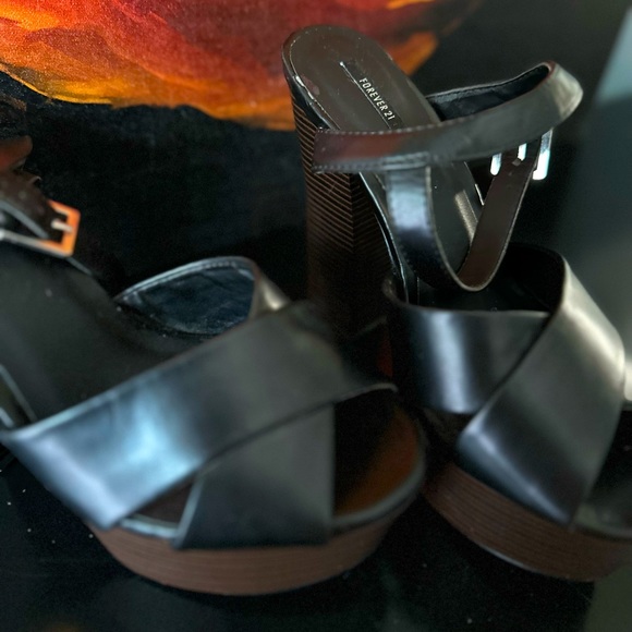 Forever 21 | Shoes | Chunky Wooden Heels From Forever 2 | Poshmark